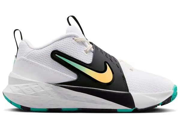 Nike Team Hustle D 12 Sneakers - White/black/clear Emerald