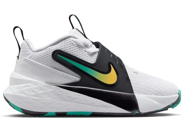 Nike Team Hustle D 12 Sneakers - White/black/clear Emerald