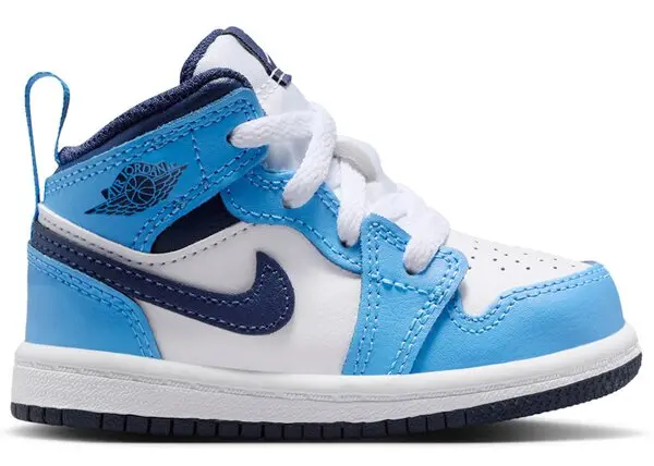 JORDAN 1 Mid Sneakers - University Blue/white/sail