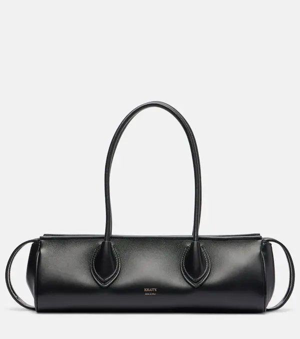 Khaite Donna Leather Shoulder Bag - Black