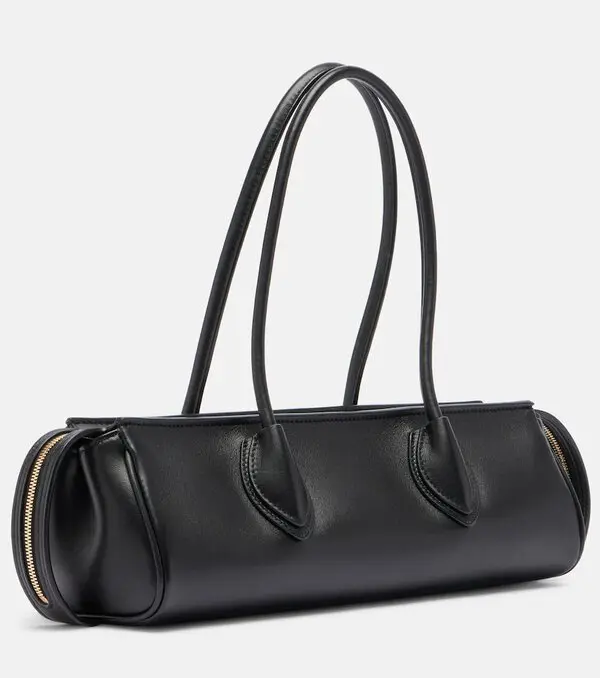 Khaite Donna Leather Shoulder Bag - Black