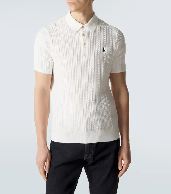 Polo Ralph Lauren Cable-knit Cotton Polo Shirt