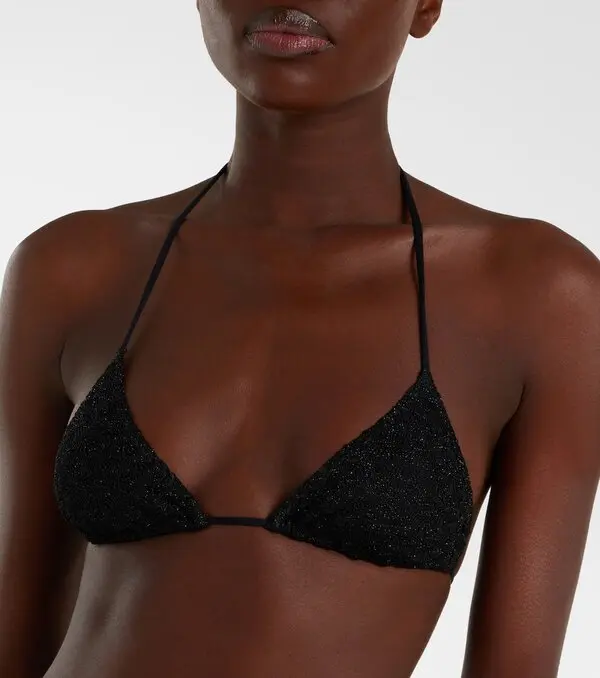 Missoni Zigzag Knit Halterneck Triangle Bikini - Black