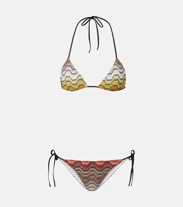 Missoni Lamé Zigzag Bikini - Multicoloured