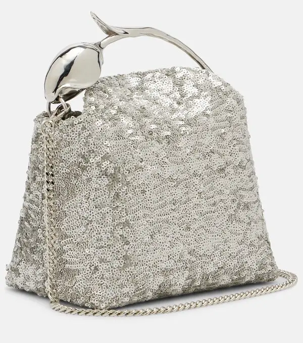 Erdem Bloom Mini Sequined Top-handle Bag
