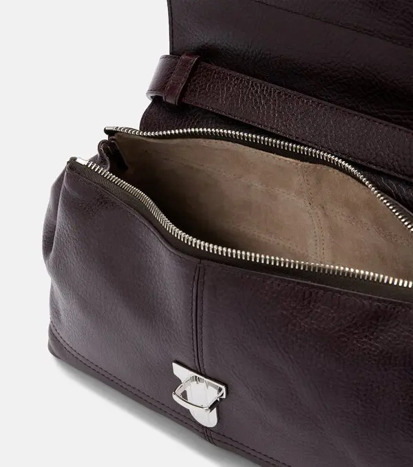 LEMAIRE Gear Small Leather Shoulder Bag - Burgundy