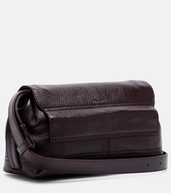 LEMAIRE Gear Small Leather Shoulder Bag - Burgundy