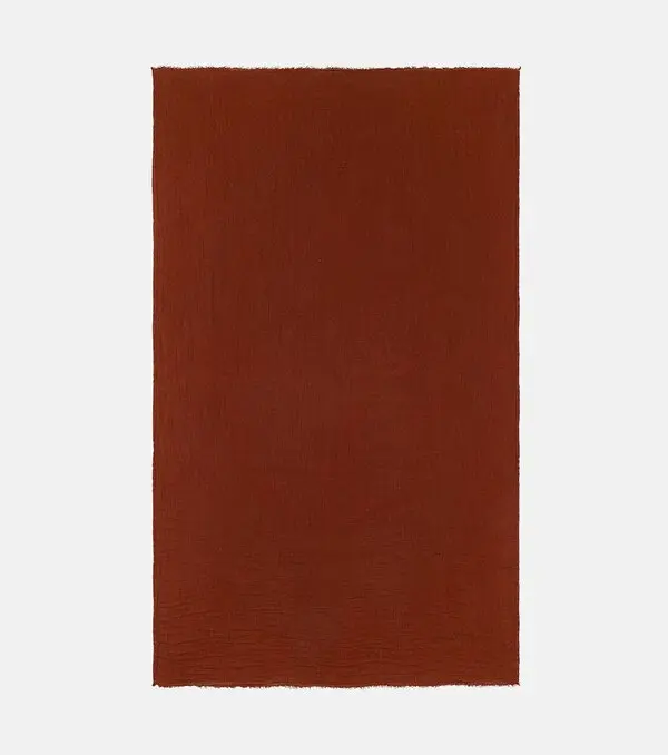 ONCE MILANO Linen Throw - Brown