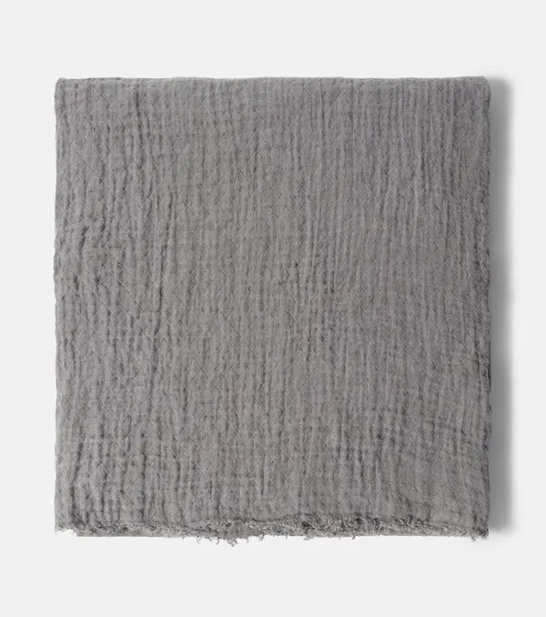 ONCE MILANO Linen Throw - Grey