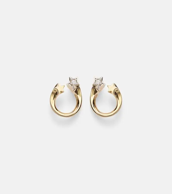 ROXANNE FIRST Shooting Star 14kt Yellow Earrings With Diamonds - Gold