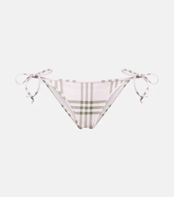 Burberry Checked Bikini Bottoms - Pink