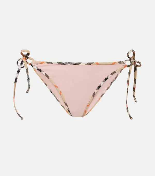 Burberry Checked Bikini Bottoms - Pink