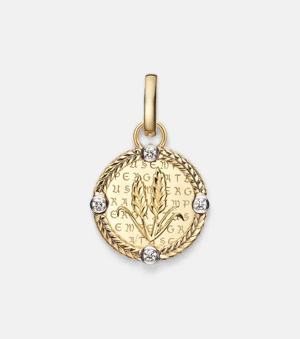 FOUNDRAE 18kt Yellow Pendant Necklace With Diamonds - Gold
