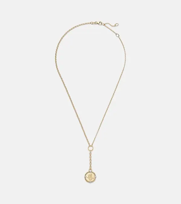 FOUNDRAE 18kt Yellow Pendant Necklace With Diamonds - Gold