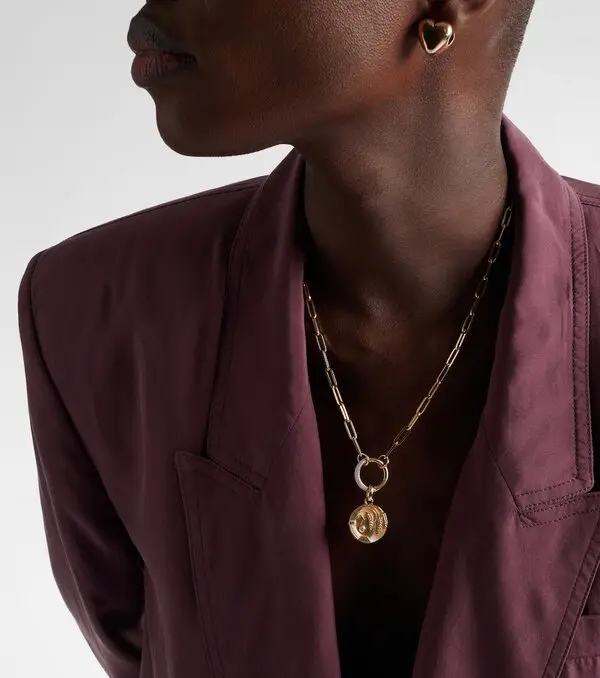 FOUNDRAE Infinite Gratitude Braided Wheat Pendant With Diamond