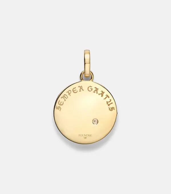 FOUNDRAE Infinite Gratitude Braided Wheat Pendant With Diamond