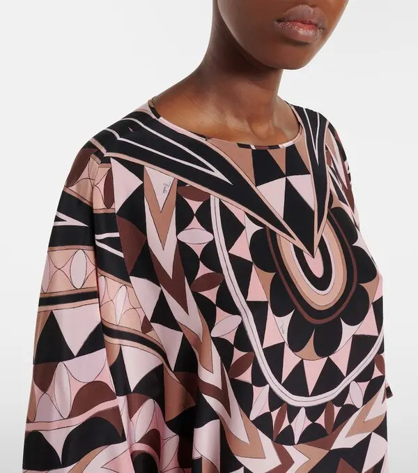 Emilio Pucci Silk Crepe De Chine Kaftan - Pink