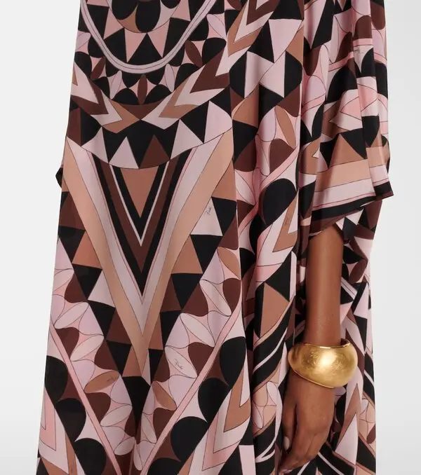 Emilio Pucci Silk Crepe De Chine Kaftan - Pink
