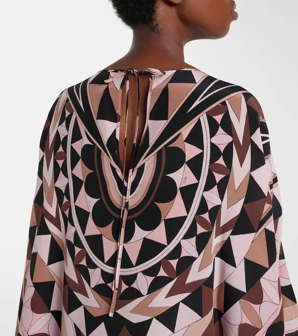 Emilio Pucci Silk Crepe De Chine Kaftan - Pink