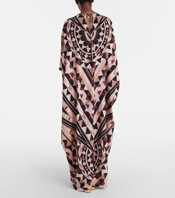Emilio Pucci Silk Crepe De Chine Kaftan - Pink