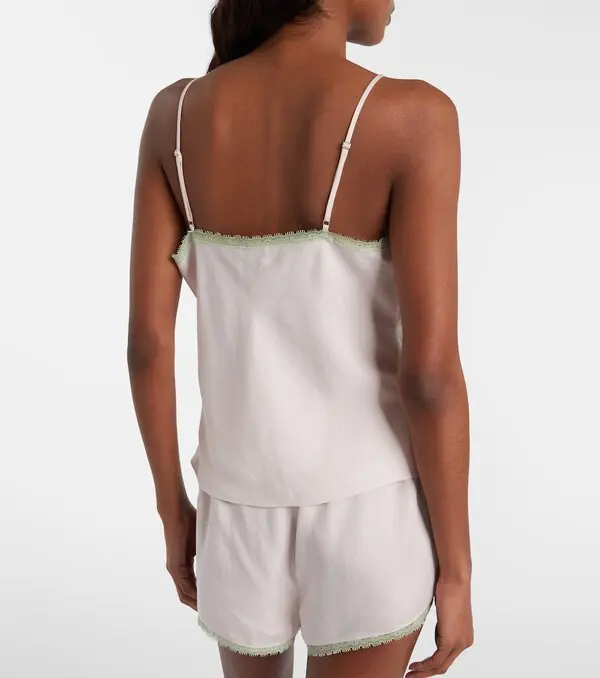 Posse Perla Lace-trimmed Camisole In Cream - Pink