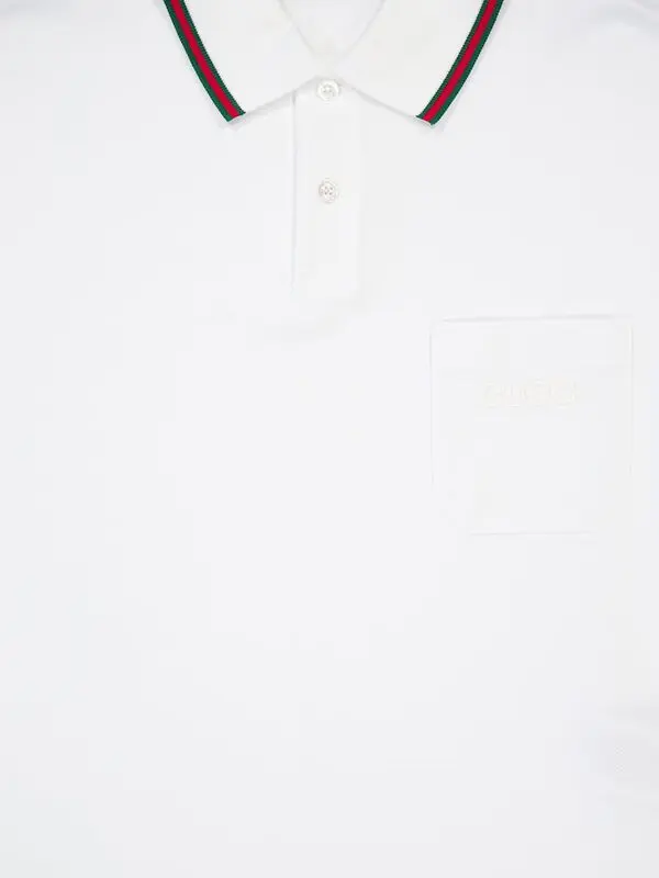 Gucci Polo Stretch Piquet Cotton - White