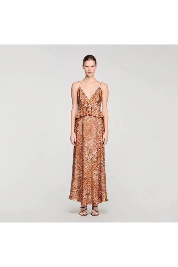 Sandro Bandana-print Maxi Dress