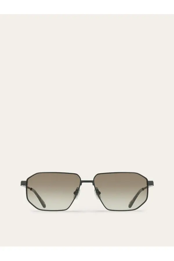 FERRAGAMO Octagon Frame Sunglasses - Black