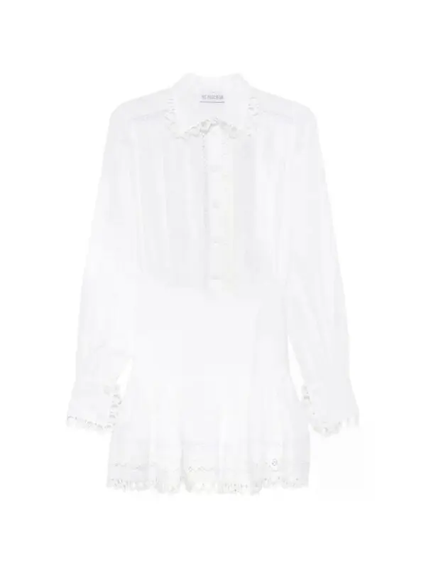 LES FILLES D'EVA Lace Trim Mini Dress