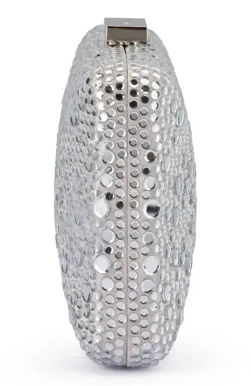 OLGA BERG Harriet Crystal Frame Clutch - Silver