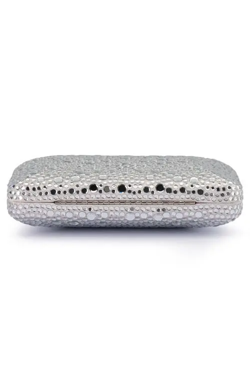 OLGA BERG Harriet Crystal Frame Clutch - Silver