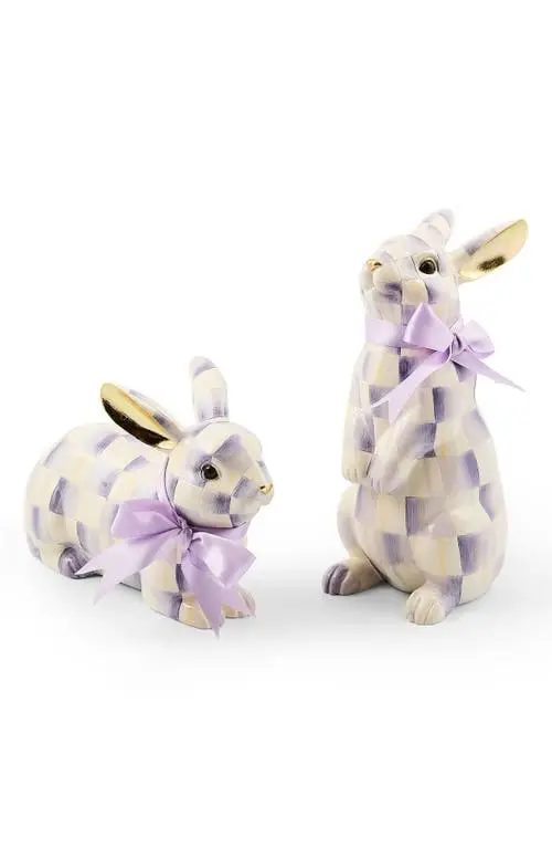 MACKENZIE-CHILDS Violet Check Standing Bunny - Purple
