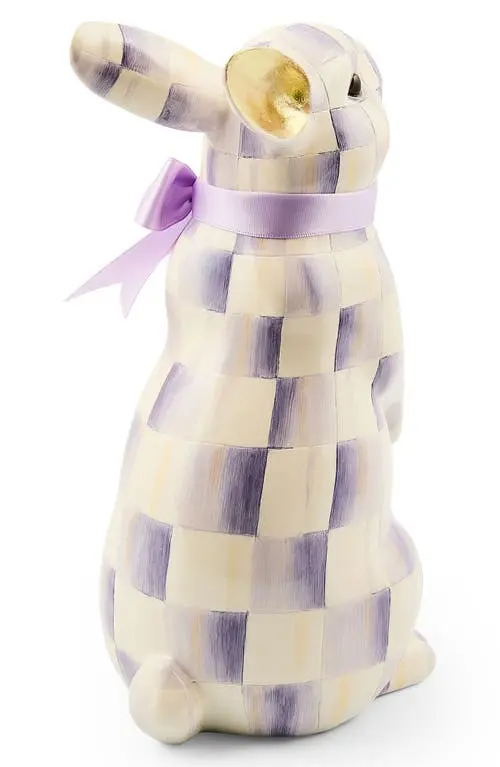MACKENZIE-CHILDS Violet Check Standing Bunny - Purple