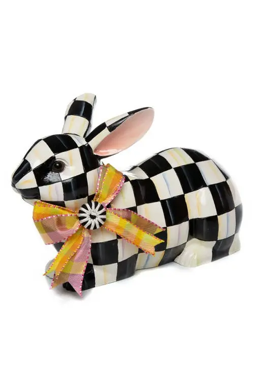 MACKENZIE-CHILDS Courtly Check Resting Bunny - Black