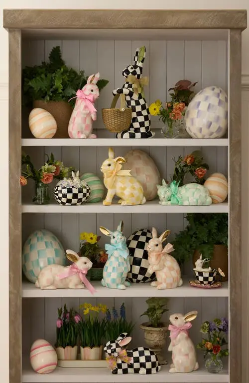 MACKENZIE-CHILDS Courtly Check Resting Bunny