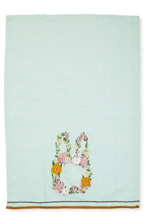 MACKENZIE-CHILDS Floral Bunny Embroidered Dish Towel