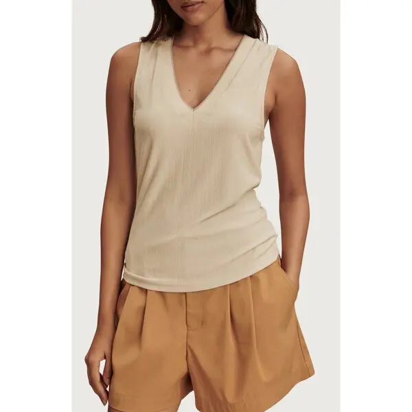 Varley Corby V-neck Modal Blend Tank - Birch