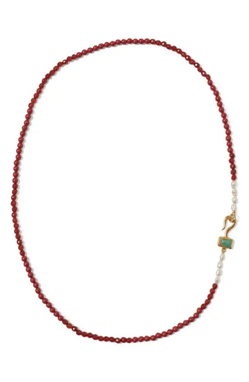 Chan Luu Santos Beaded Necklace - Carnelian Mix