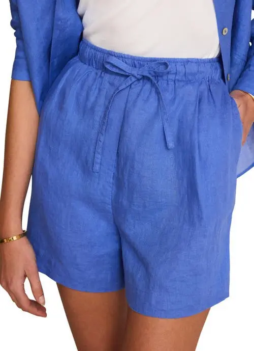 Mint Velvet Linen Drawstring Shorts