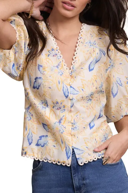 Mint Velvet Floral Puff Sleeve Blouse