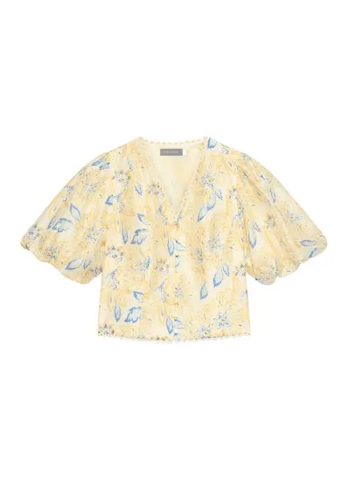 Mint Velvet Floral Puff Sleeve Blouse
