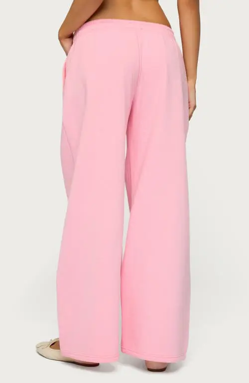 EDIKTED Embroidered Wide Leg Sweatpants