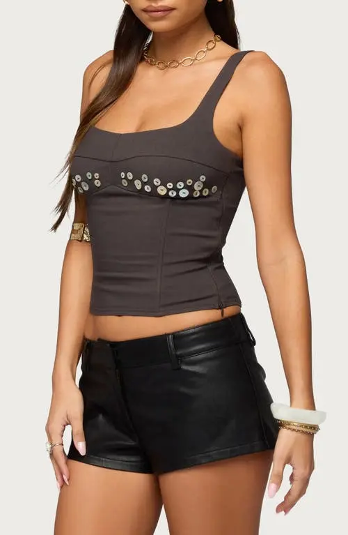 EDIKTED Button Corset Top