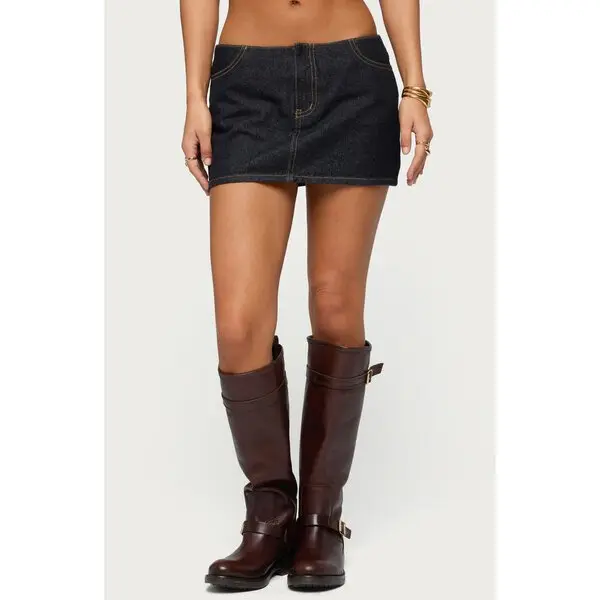 EDIKTED Leire No Waistband Denim Skort