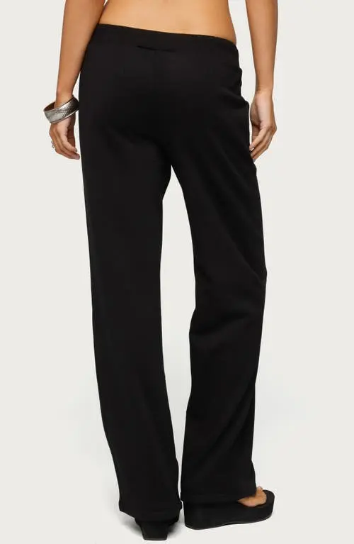EDIKTED Quinn Straight Leg Sweatpants - Black