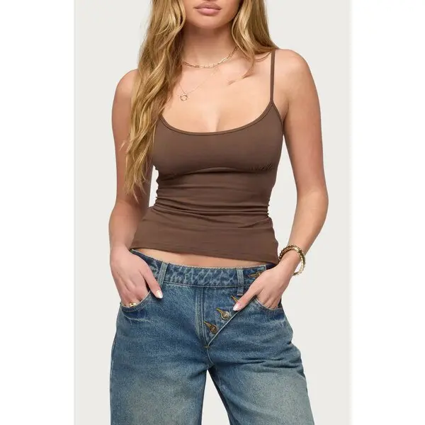 EDIKTED Lace-up Back Camisole