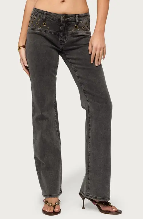 EDIKTED Grommet Straight Leg Jeans