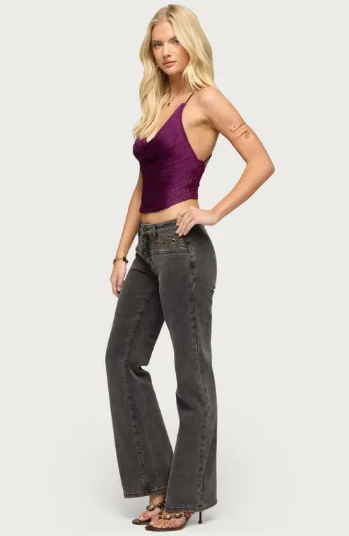 EDIKTED Grommet Straight Leg Jeans