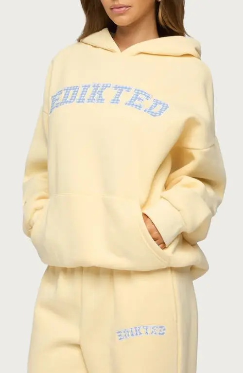 EDIKTED Oversized Cotton-blend Hoodie - Yellow