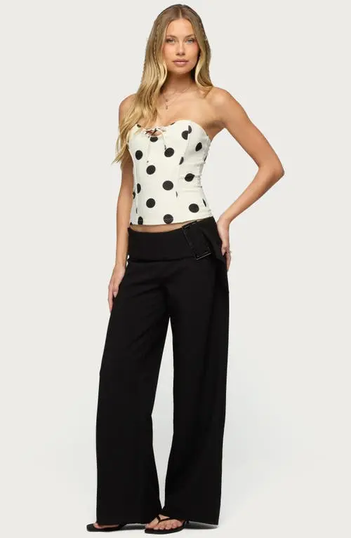 EDIKTED Buckle Low Rise Baggy Pants